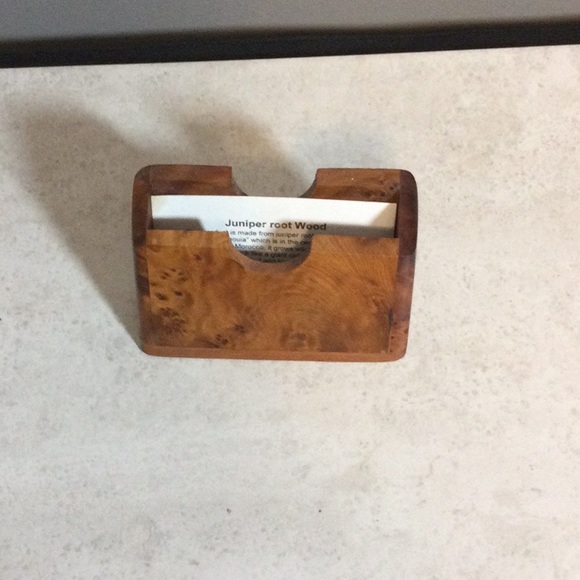 Artisan | Office | Specialty Handmade Juniper Wood Business Card Desk ...